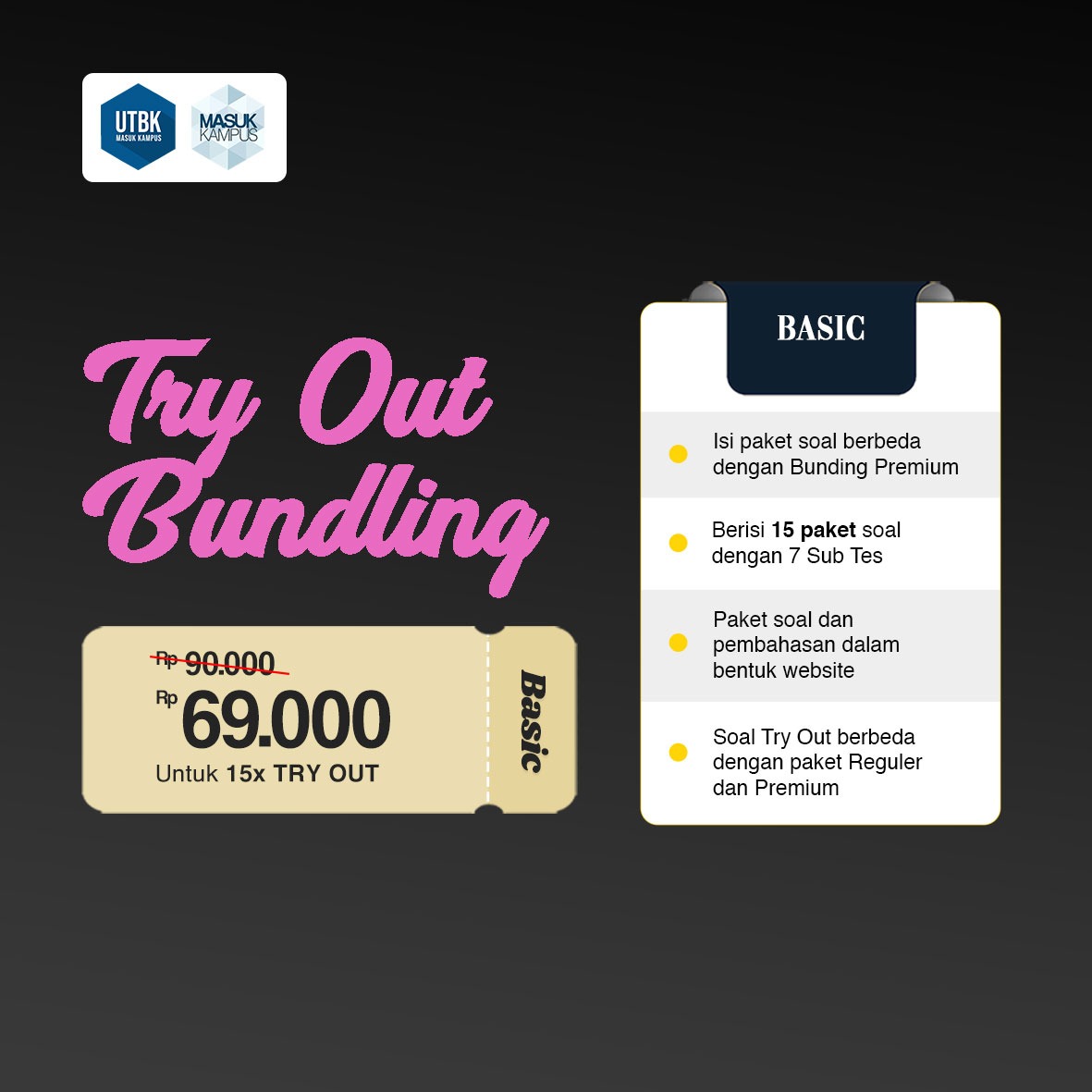 Daftar Try Out UTBK SNBT Masukkampus - MasukKampus Platform